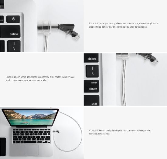 Compuzone. CABLE DE SEGURIDAD CON LLAVE PARA LAPTOPS XTA-111 CANDADO