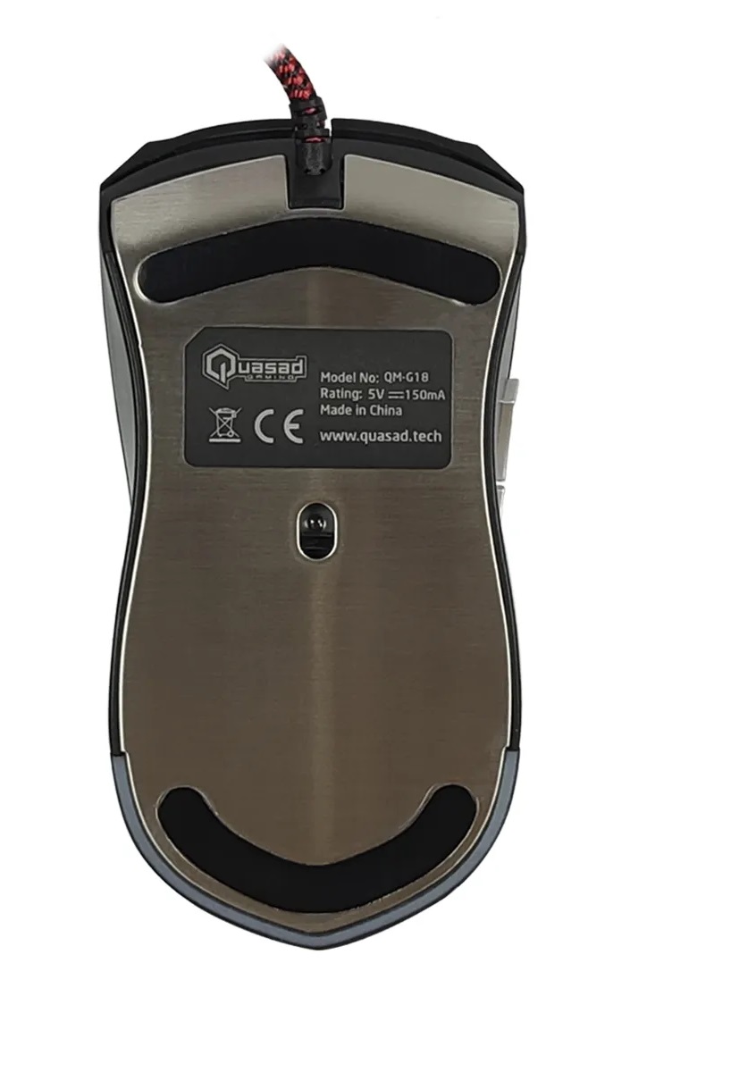 Compuzone. MOUSE GAMING 6 BOTONES USB NEGRO METALIZADO QUASAD QM-G18U